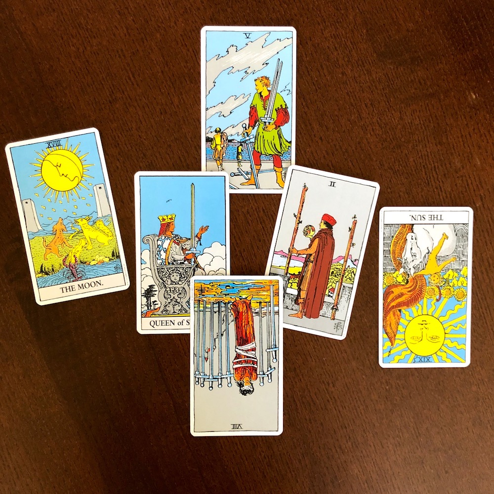 Spread of Tarot Cards using the Rider Waite tarot deck - The Tarot Professor
